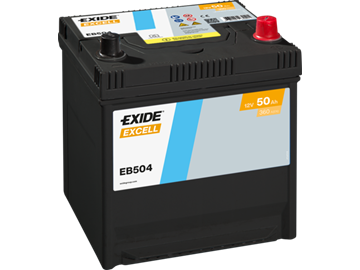 50Ah P,s.p.360A,EXIDE Excell,12V,200x173x222 - EX EB504 | E-shop LKQ CZ ...