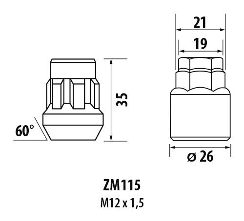 Z-BLOCK poj. matice M12x1,50 - WHE 45080 | E-shop LKQ CZ s.r.o.